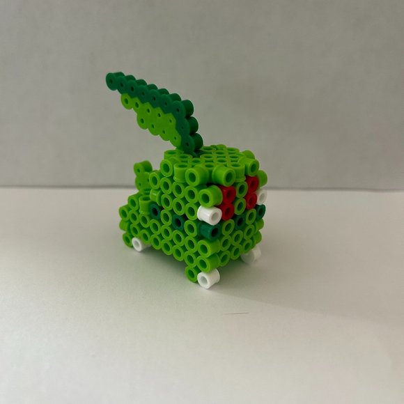Hand Crafted | Other | 3d Perler Bead Mini Figurine Of Chikorita | Poshmark